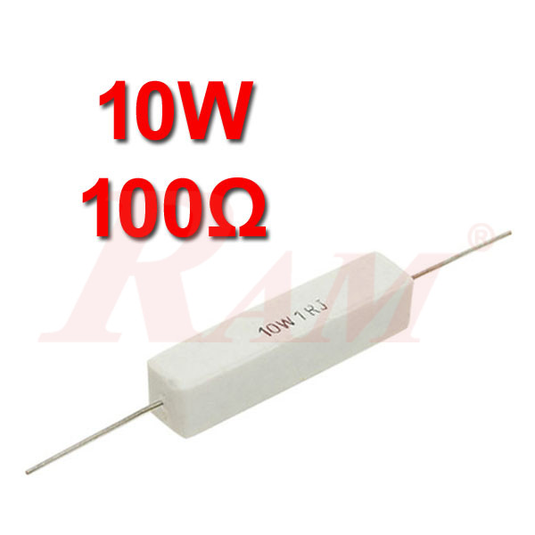 Ceramic Power Resistor 10W / 100Ω | RAM Electronics website